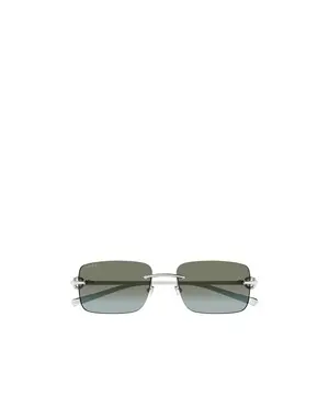 Gucci Rimless Rectangle Sunglasses - Silver