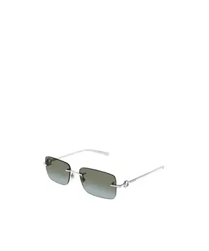 Gucci Rimless Rectangle Sunglasses - Silver