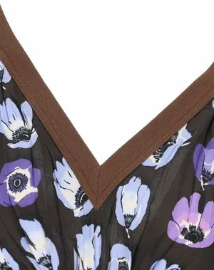 Prada Graphic Print V-neck Sleeveless Maxi Dress