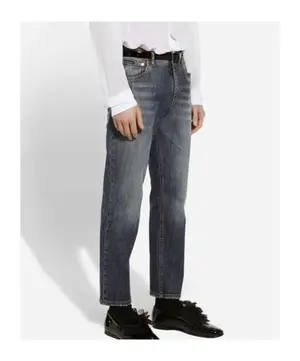 Dolce & Gabbana Logo Embroidered Jeans