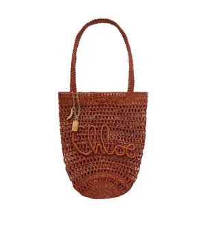 Chloé Small Banana Raffia Tote Bag