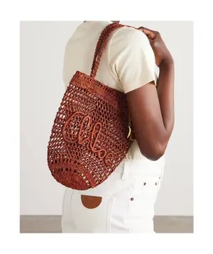 Chloé Small Banana Raffia Tote Bag