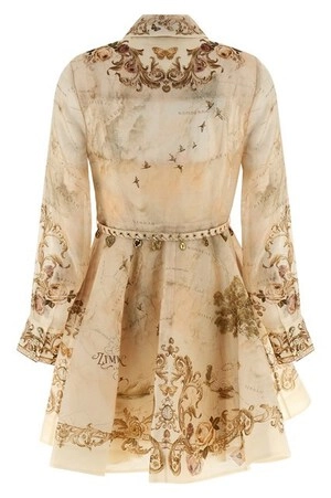 Zimmermann Memento Printed Belted Shirt Dress