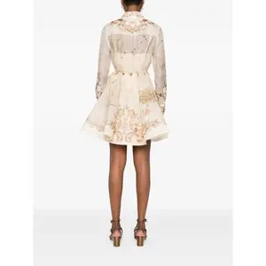 Zimmermann Memento Printed Belted Shirt Dress