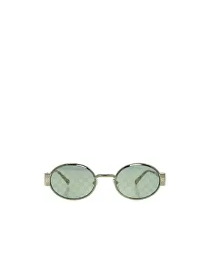 Gucci Full Rim Oval Sunglasses With Gg Pattern