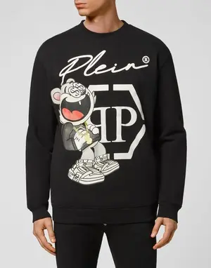 Philipp Plein Graphic Print Crewneck Sweater