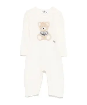 IL GUFO Padded Bear Jumpsuit With Shoulder Buckles