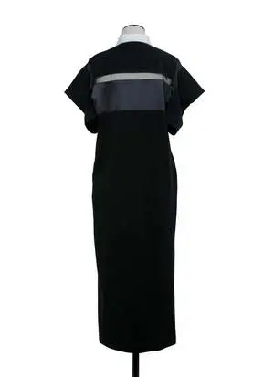 Sacai Short Sleeve Collared Dress With Side Pockets