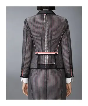 Thom Browne Striped Organza Blazer