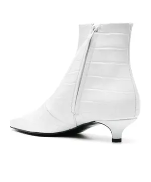 TOTEME Embossed Kitten Heel Ankle Boots
