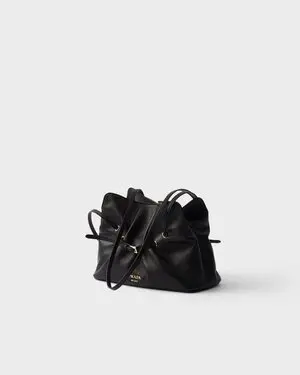 Prada Buckle Detailed Small Bucket Bag - Black