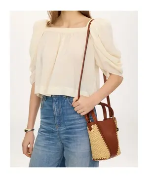 Chloé Spin Raffia Bucket Bag