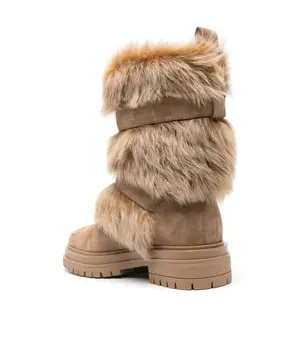 GIANVITO ROSSI Maverick Buckle Detailed Biker Boots - Camel