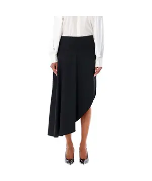 Alaïa Fluid Asymmetrical Midi Skirt
