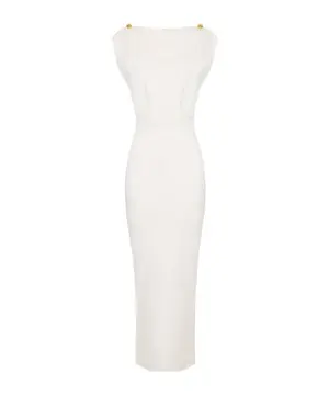 Elisabetta Franchi Milano Stitch Knitted Dress - Ivory