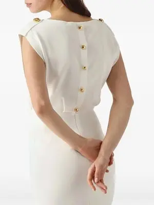 Elisabetta Franchi Milano Stitch Knitted Dress - Ivory