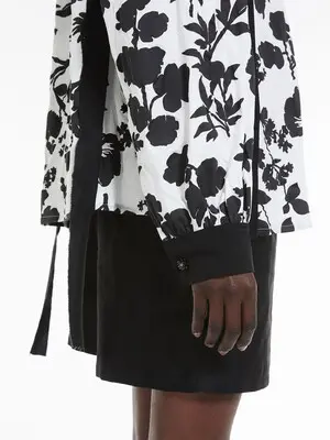 Max Mara Floral Print Silk Blend Top