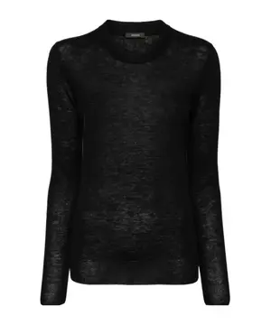 JOSEPH Cashair Round Neck Jumper - Black