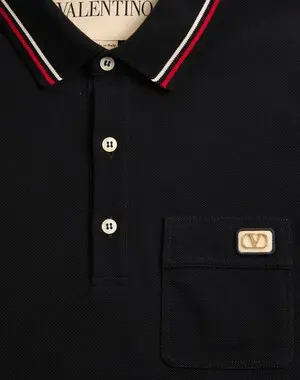 Valentino Garavani Logo Plaque Short-sleeved Polo Shirt