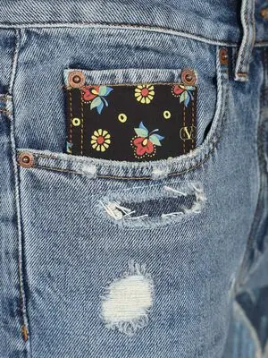 Valentino Garavani Floral Panelled Flared Jeans