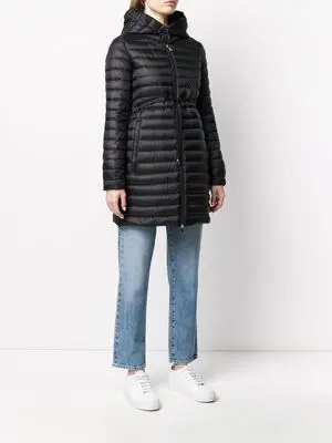 Moncler Hooded Down Jacket With Drawstring Detail