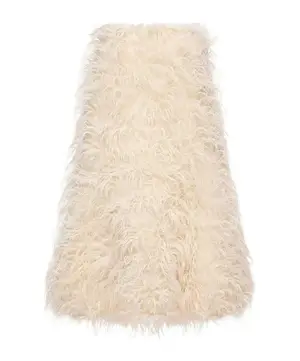 Moncler X Jil Sander Textured Midi Skirt - Ivory White