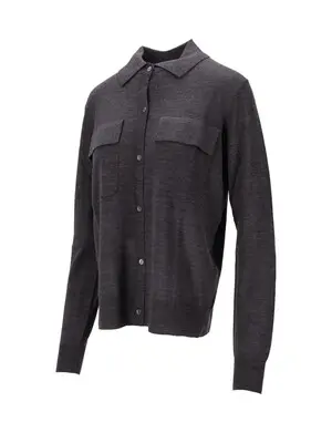 P.a.r.o.s.h Pocket Collared Cardigan - Dark Grey