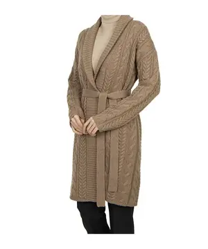 Max Mara Long-sleeved Cardigan With Waist Tie