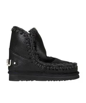 Mou Eskimo 18 Leather Boots - Cracked Black