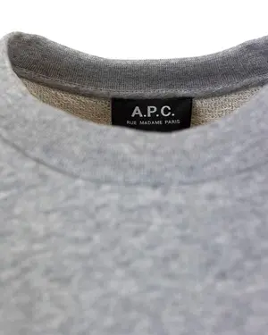 A.p.c. Logo Printed Crewneck Sweatshirt - Gray