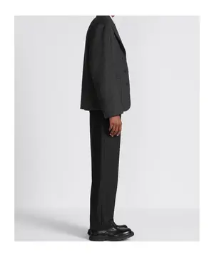 Dior Pleated Straight Leg Trousers - Black