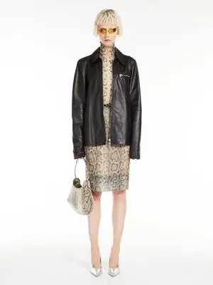 Sportmax Zipped Leather Jacket