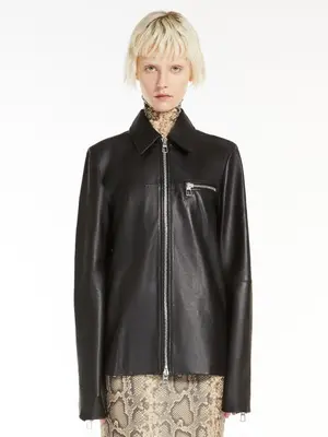 Sportmax Zipped Leather Jacket