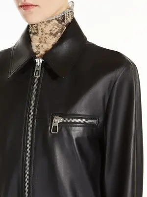 Sportmax Zipped Leather Jacket