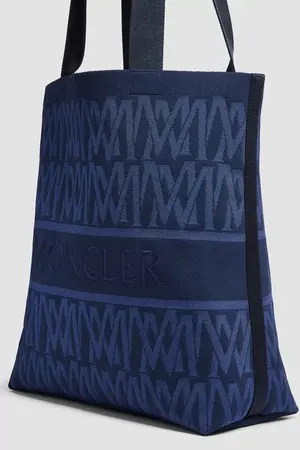 Moncler Logo Knit Tote Bag - Black