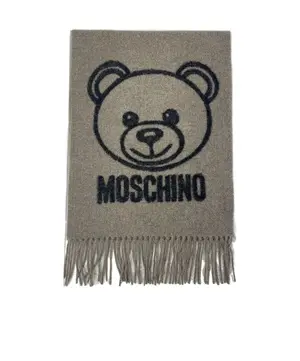 Moschino Fringed Scarf - Gray
