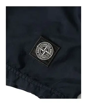 Stone Island Logo Patch Swim Shorts - Blue