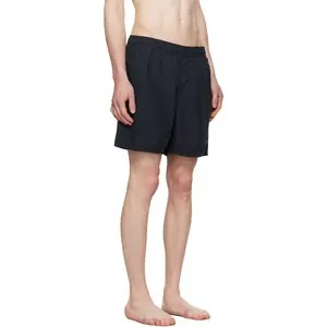 Stone Island Logo Patch Swim Shorts - Blue