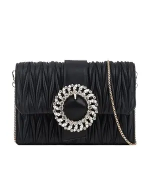 Miu Miu Matelassé Chain Shoulder Bag With Embellished Clasp