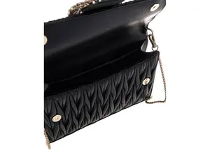 Miu Miu Matelassé Chain Shoulder Bag With Embellished Clasp
