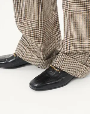 Valentino Garavani Patent Leather Vlogo Chain Loafers