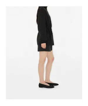 Burberry Mesh Detailed Ballerina Flats - Black