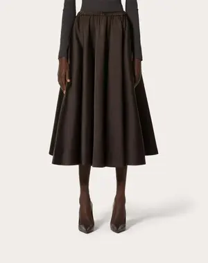 Valentino Garavani High Waisted Pleated Midi Skirt