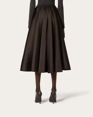 Valentino Garavani High Waisted Pleated Midi Skirt