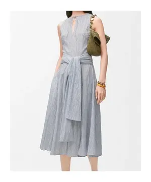 Loewe Striped Asymmetric Hem Dress