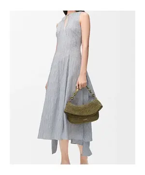 Loewe Striped Asymmetric Hem Dress