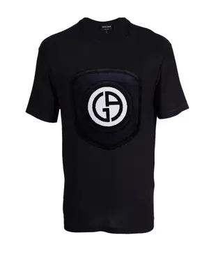 Giorgio Armani Textured-logo Short-sleeve T-shirt