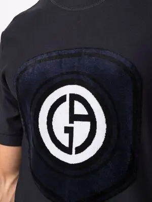 Giorgio Armani Textured-logo Short-sleeve T-shirt
