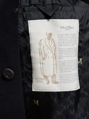 Max Mara Madame Double-breasted Belted Coat - Black