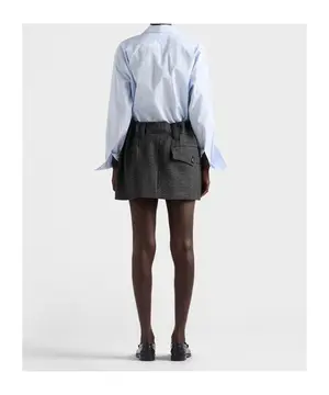 Prada Long-sleeved Ruched Shirt - Interstellar Blue